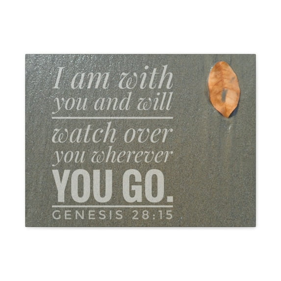 Scripture Walls Watch Over You Genesis 28:15 Bible Verse Canvas ...