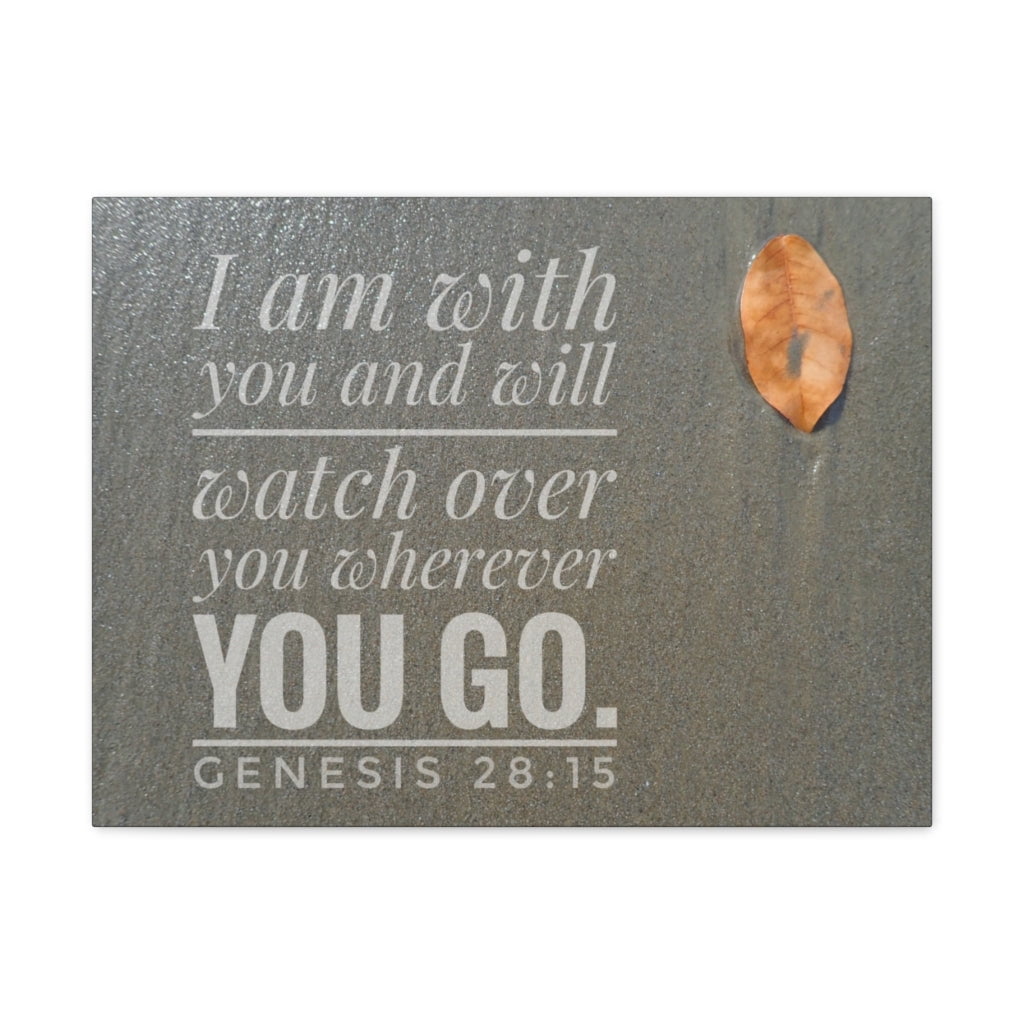 Scripture Walls Watch Over You Genesis 28:15 Bible Verse Canvas ...