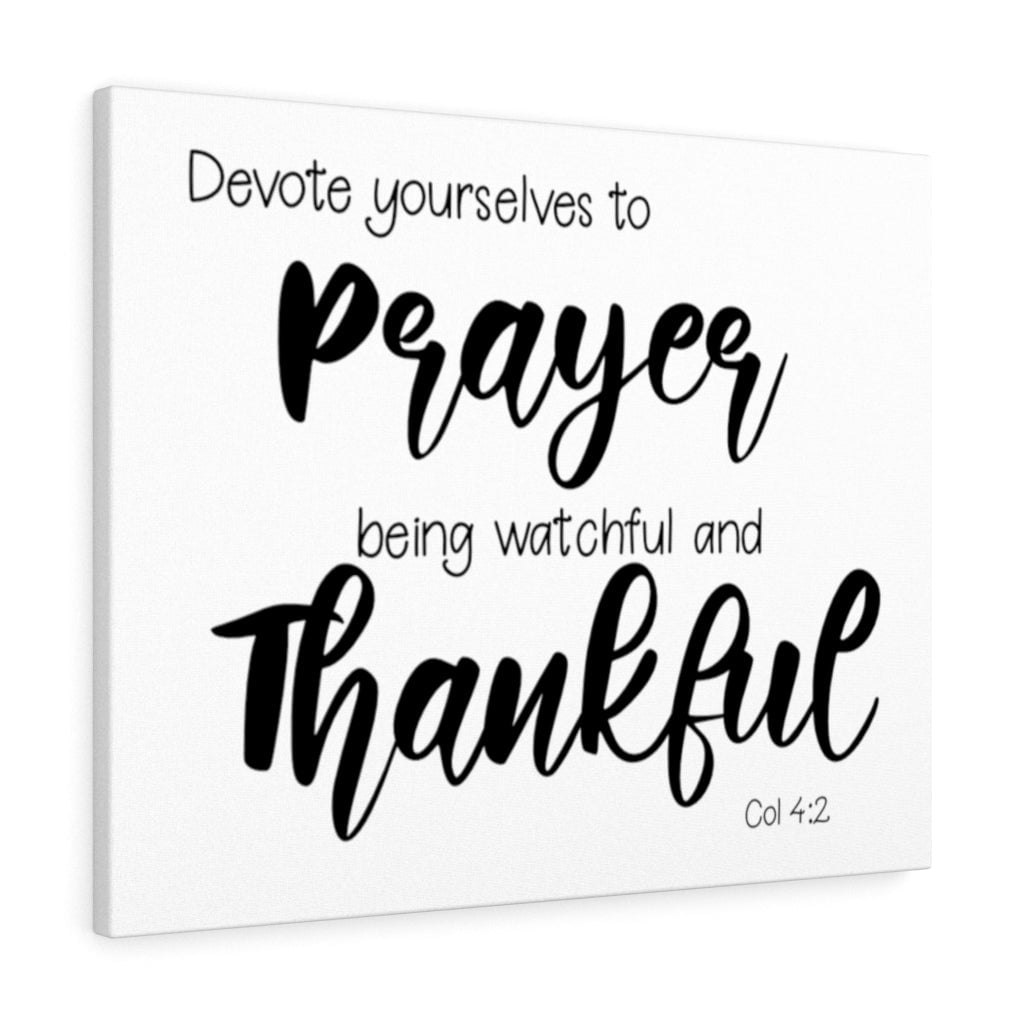 Scripture Walls Watchful And Thankful Col 4:2 Bible Verse Canvas ...