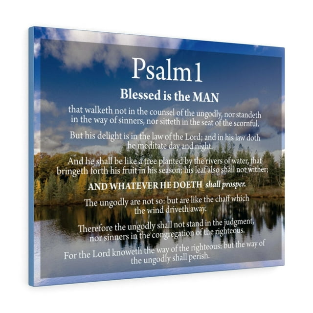Scripture Walls Psalm 1 Way to Righteousness Bible Verse Canvas ...