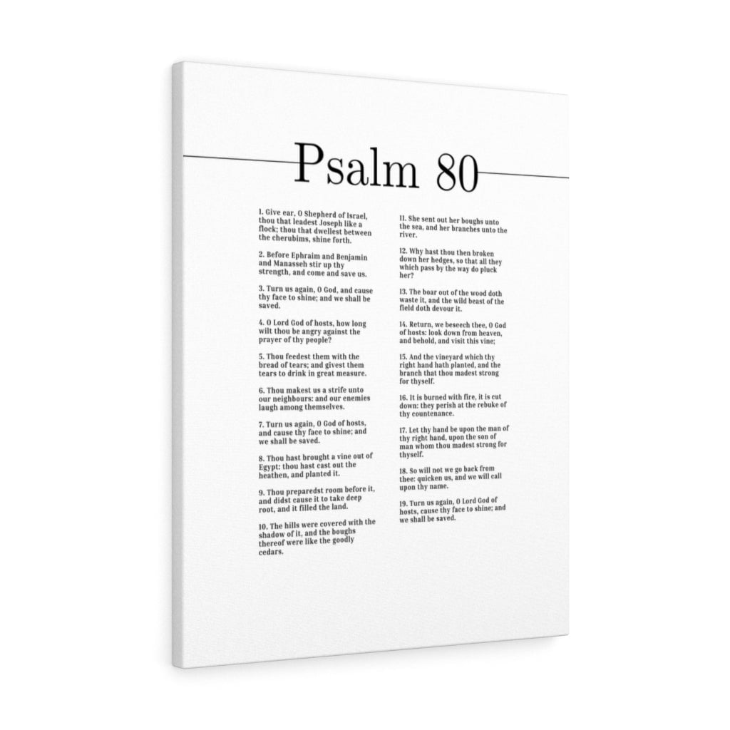 Scripture Walls Psalm 80 We Shall Be Saved White Bible Chapter Canvas ...