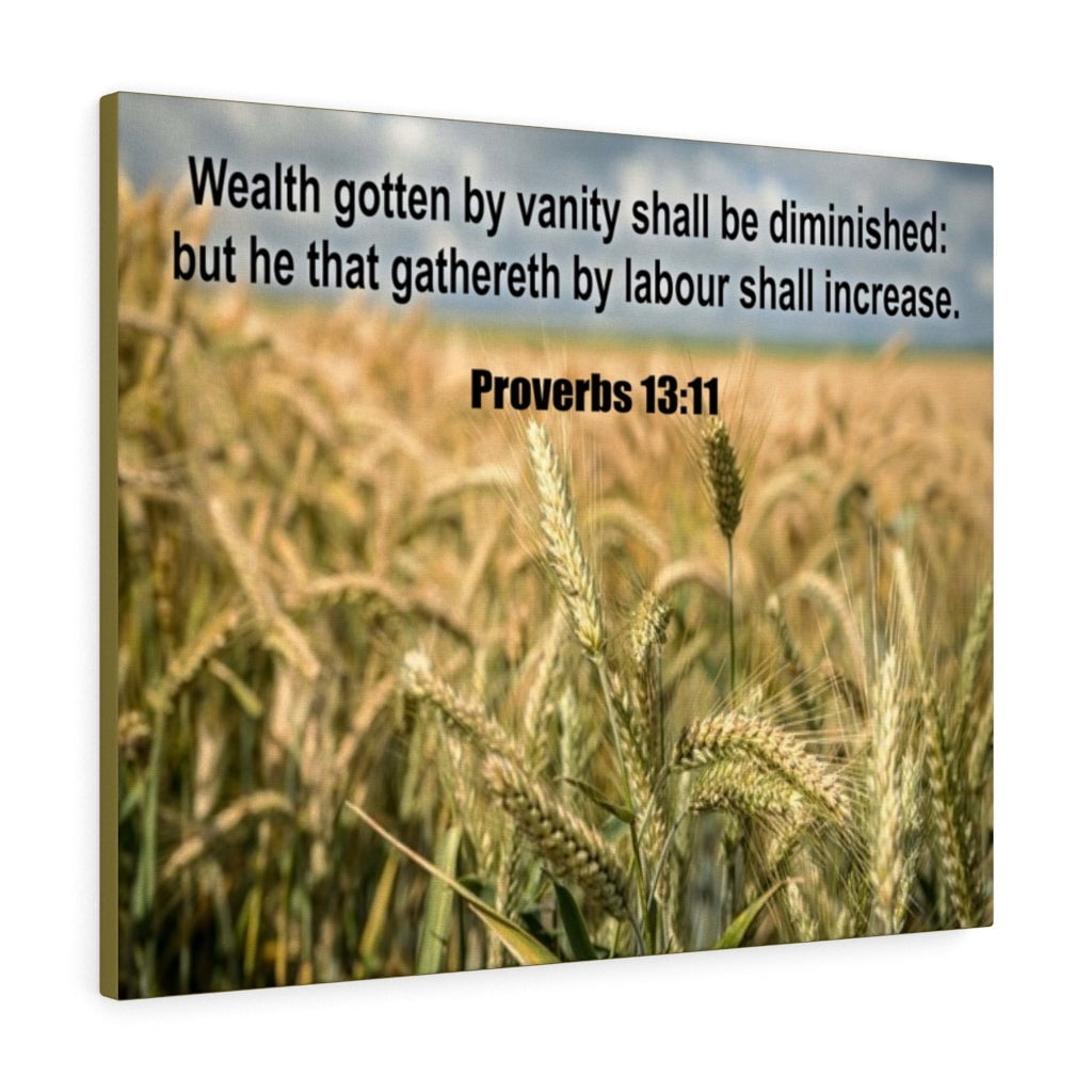 Scripture Walls Wealth Proverbs 13:11Bible Verse Canvas Christian Wall ...