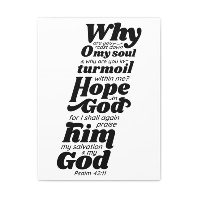 Scripture Walls Psalm 42:11 Why Are You Cast Down Bible Verse Canvas ...