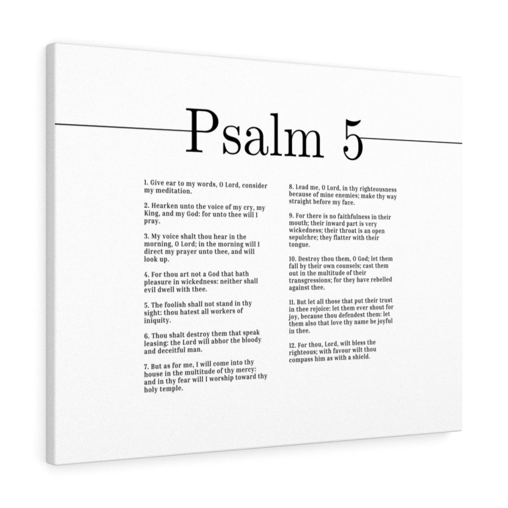 Scripture Walls Psalm 5 Will Bless The Righteous White Bible Chapter ...