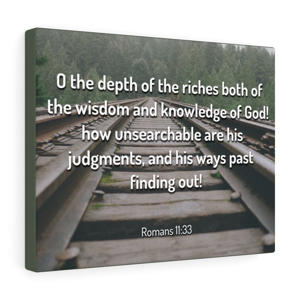 Scripture Walls Wisdom And Knowledge Romans 11:33 Bible Verse Canvas ...
