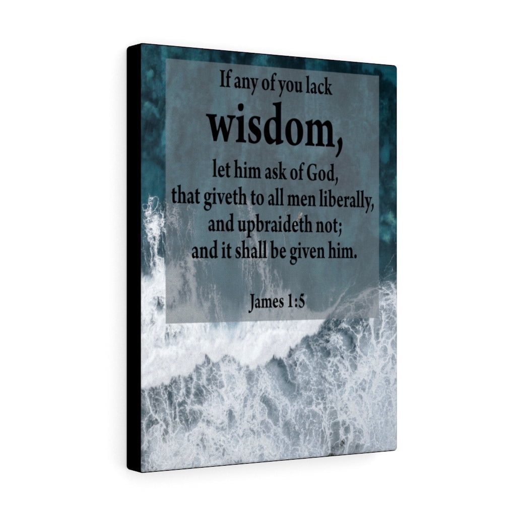 Scripture Walls Wisdom from God James 1:5 Bible Verse Canvas Christian ...