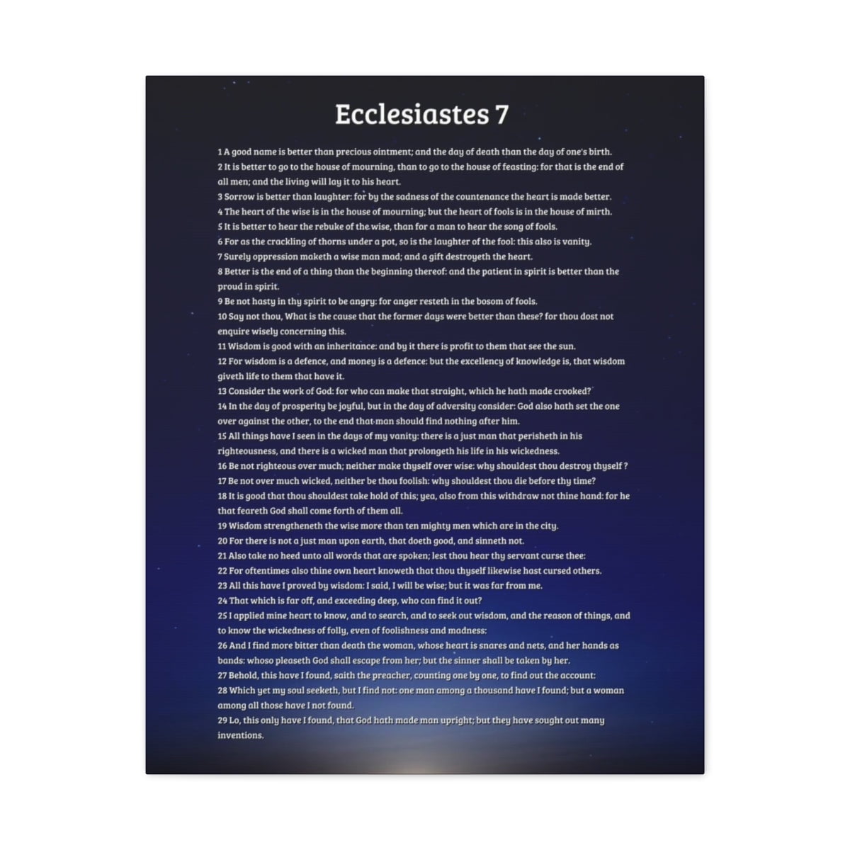 Scripture Walls Wisdom's Advantage Ecclesiastes 7 Bible Verse Canvas ...