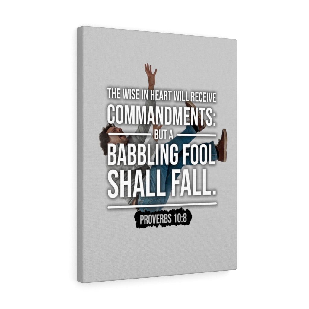 Scripture Walls Wise In Heart Proverbs 10:8 Bible Verse Canvas ...