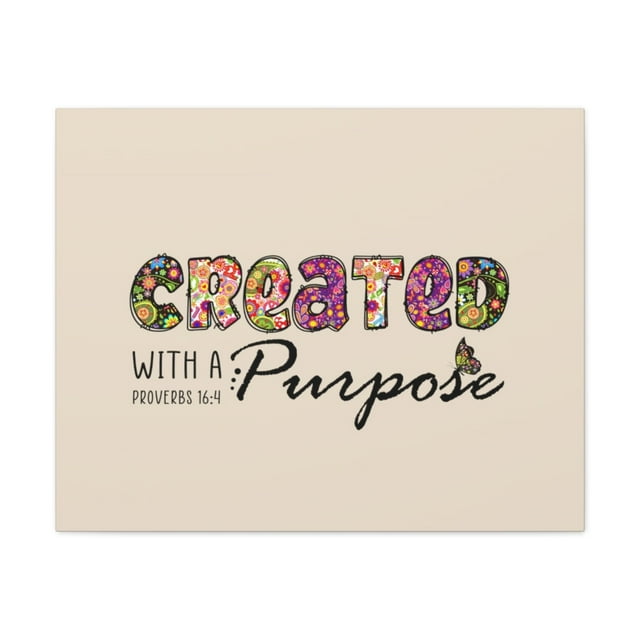Scripture Walls Proverbs 16:4 With A Purpose Colored Bible Verse Canvas Christian Wall Art Ready ...