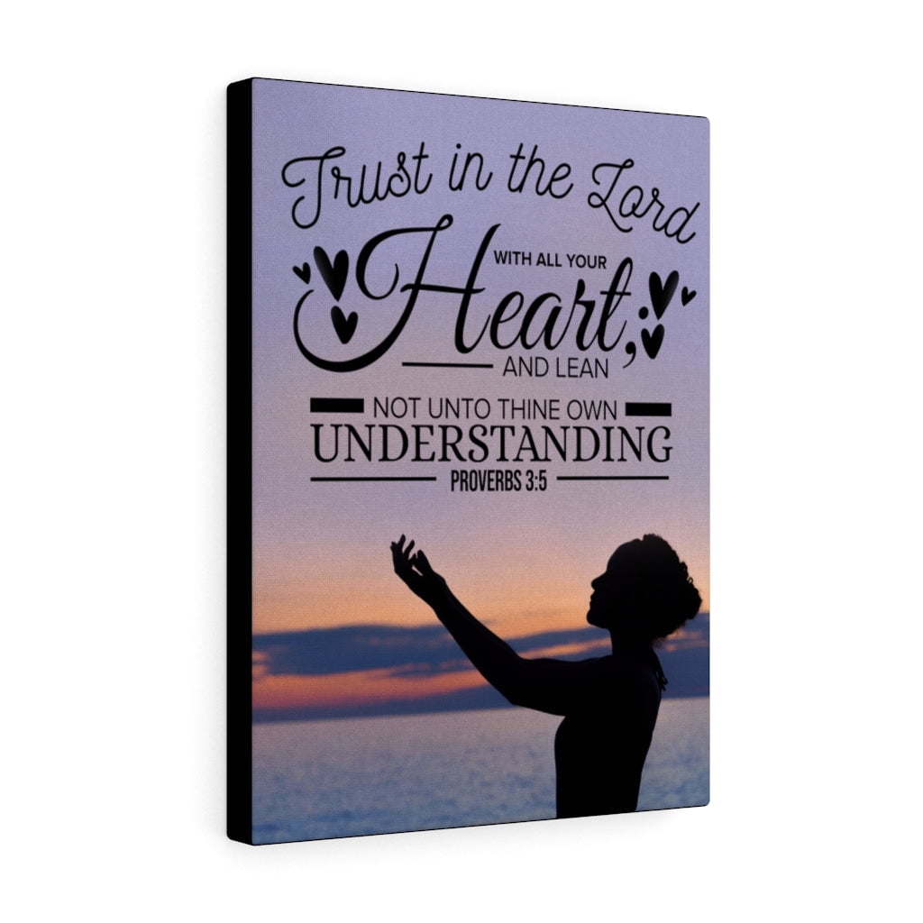 Scripture Walls With All Your Heart Proverbs 3:5 Bible Verse Canvas ...