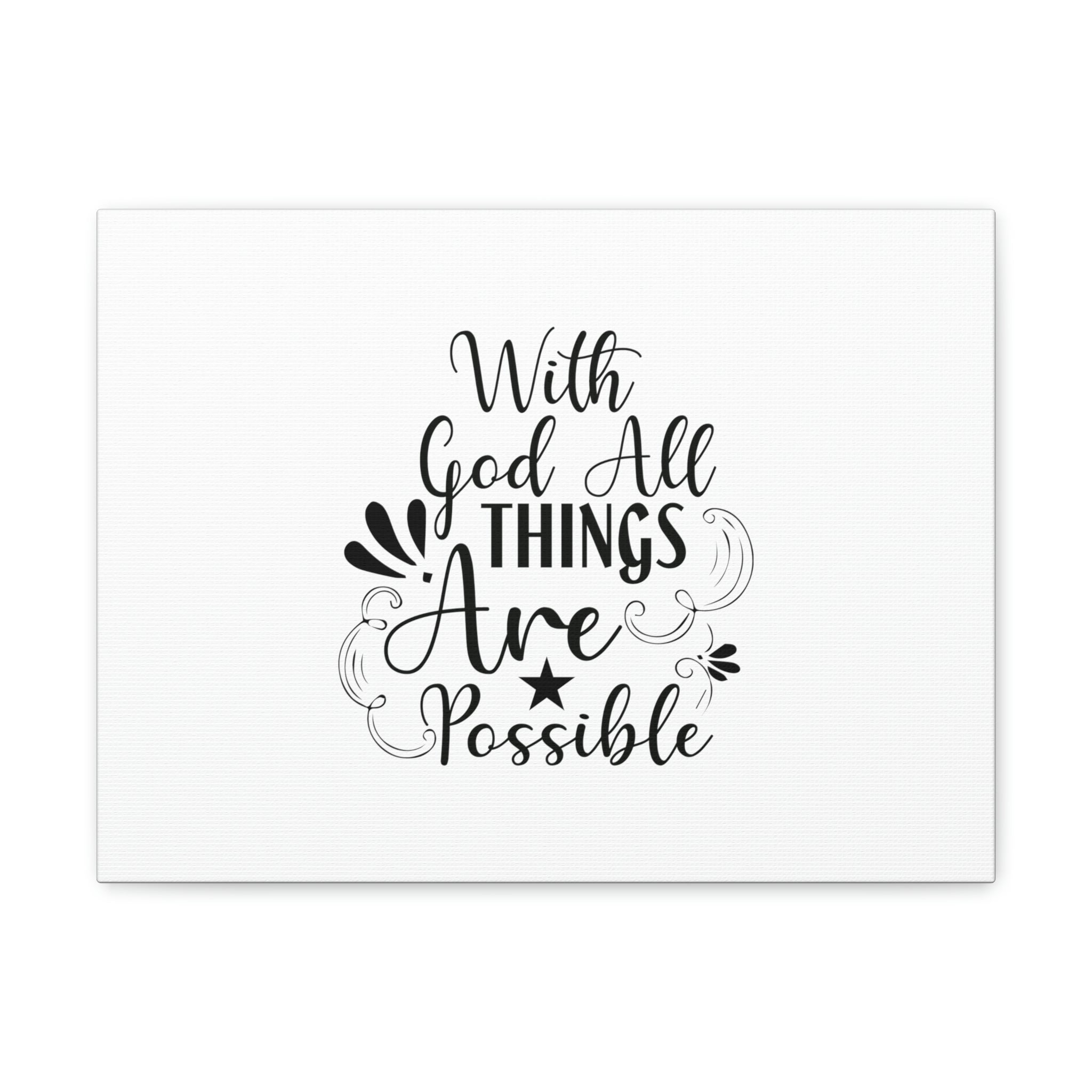 Scripture Walls With God All Things Are Possible Matthew 19:26 Christian Wall Art Bible Verse ...
