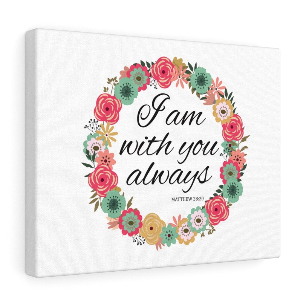 Scripture Walls With You Always Pink Flower Matthew 28:20 Bible Verse ...