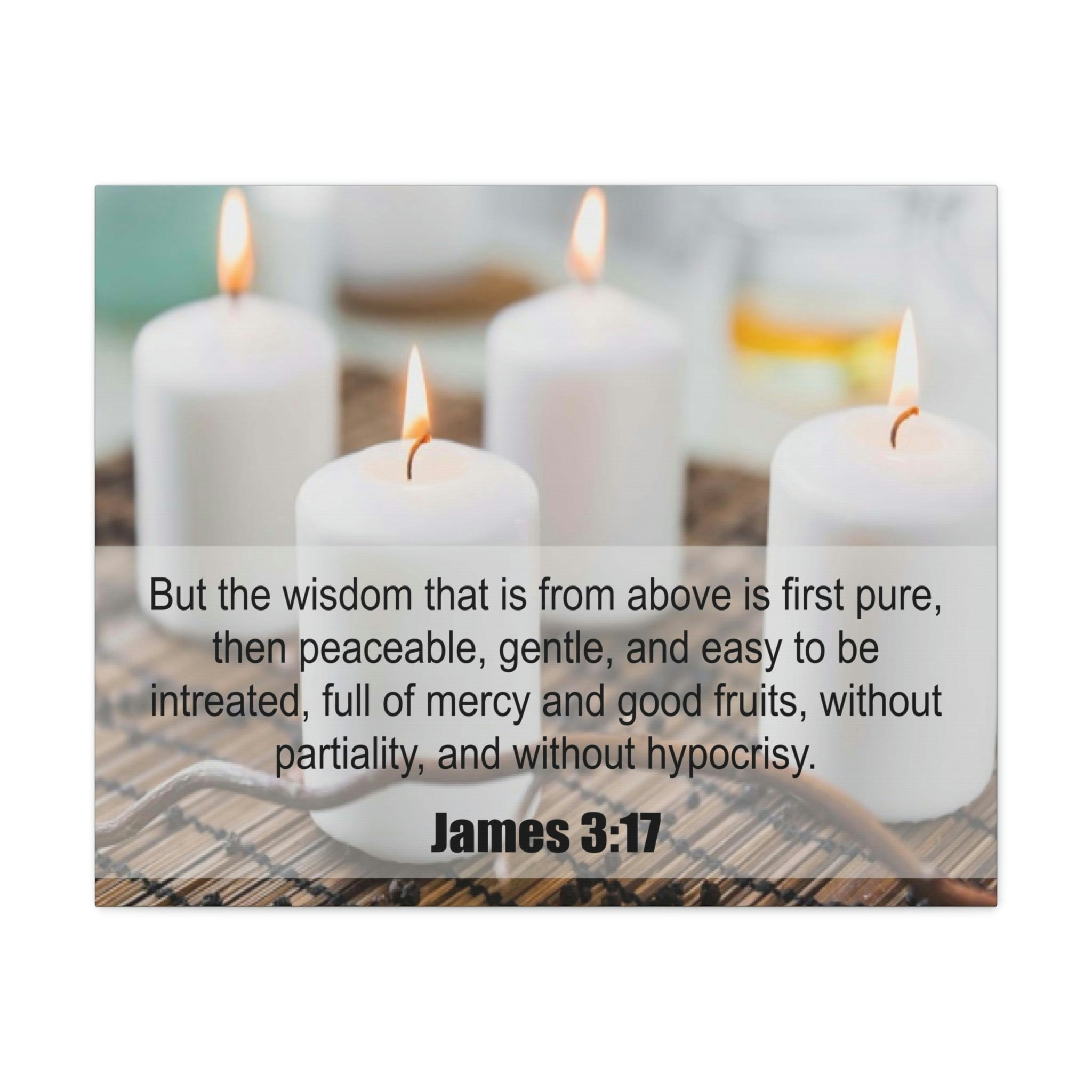 Scripture Walls Without Hypocrisy James 3:17 Bible Verse Canvas Christian Wall Art Ready to Hang ...