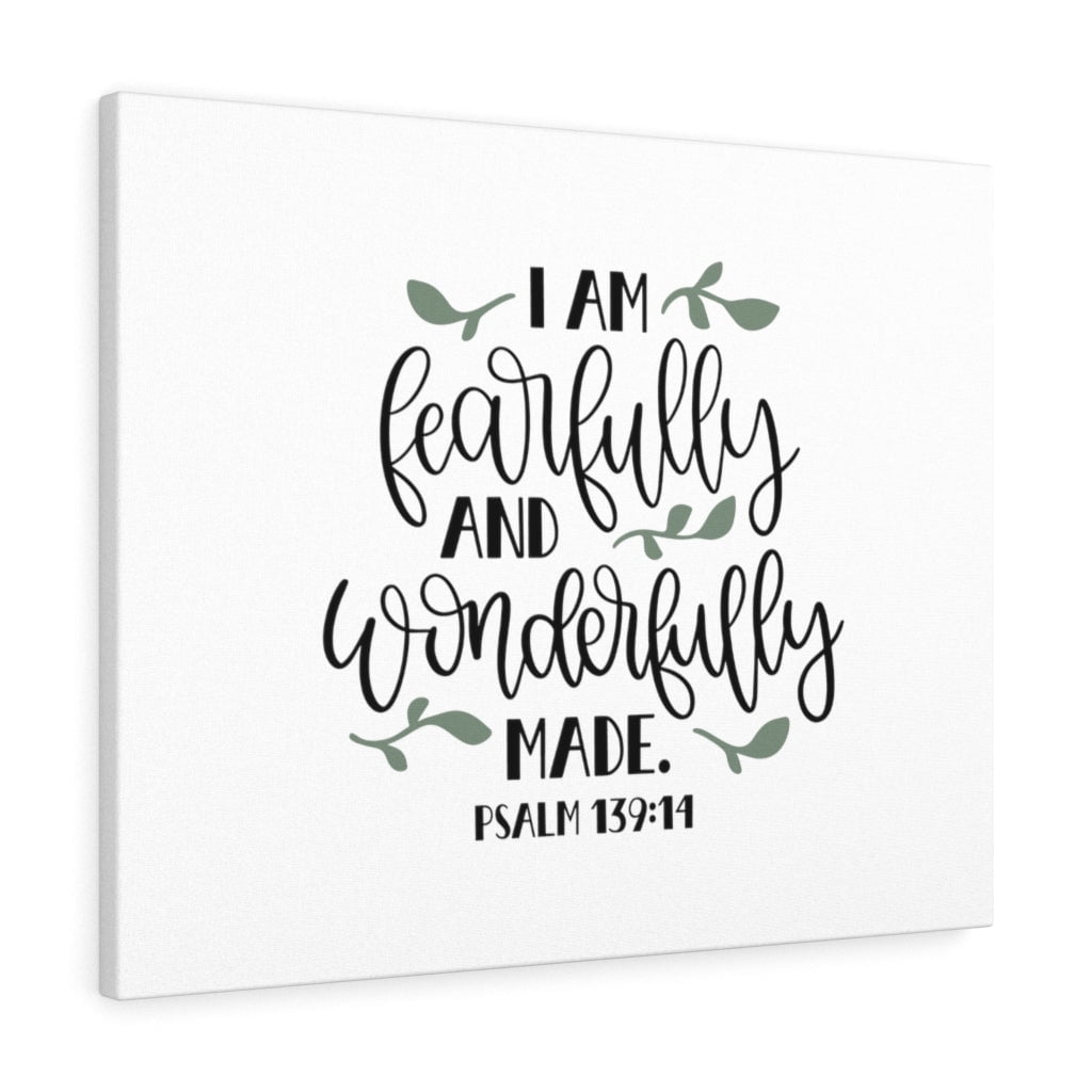 Scripture Walls Wonderfully Made Psalm 139:14 Bible Verse Canvas ...