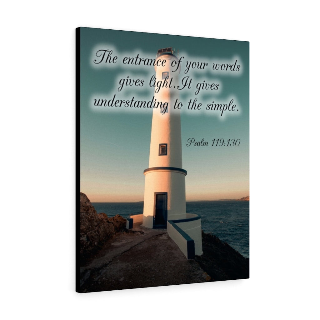 Scripture Walls Psalm 119:130 Words Gives Light Bible Verse Canvas ...