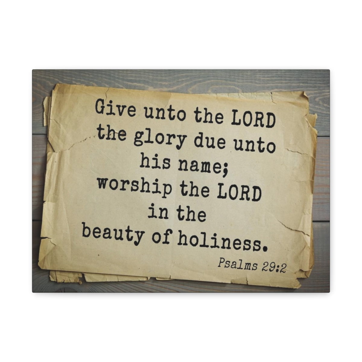 Scripture Walls Worship The Lord Psalms 29:2 Bible Verse Canvas ...