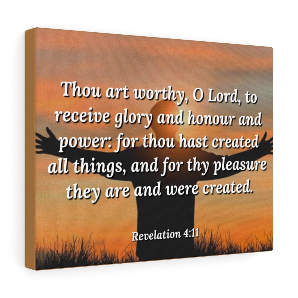 Scripture Walls Worthy Revelation 4:11 Bible Verse Canvas Christian ...