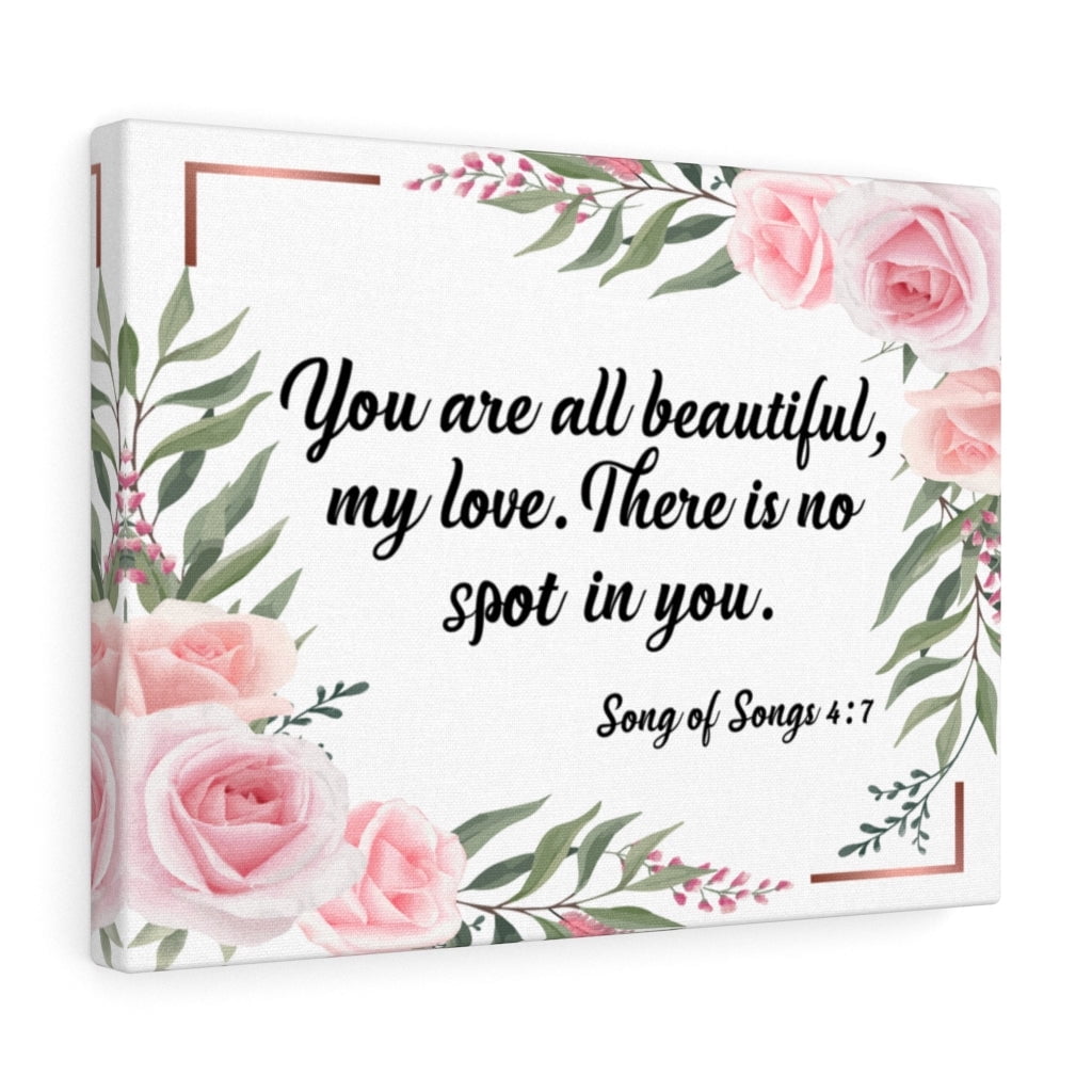 Scripture Walls You Are All Beautiful Song of Songs 4:7 Bible Verse ...