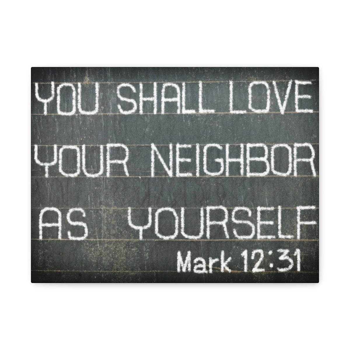 Scripture Walls You Shall Love Mark 12:31 Bible Verse Canvas Christian ...