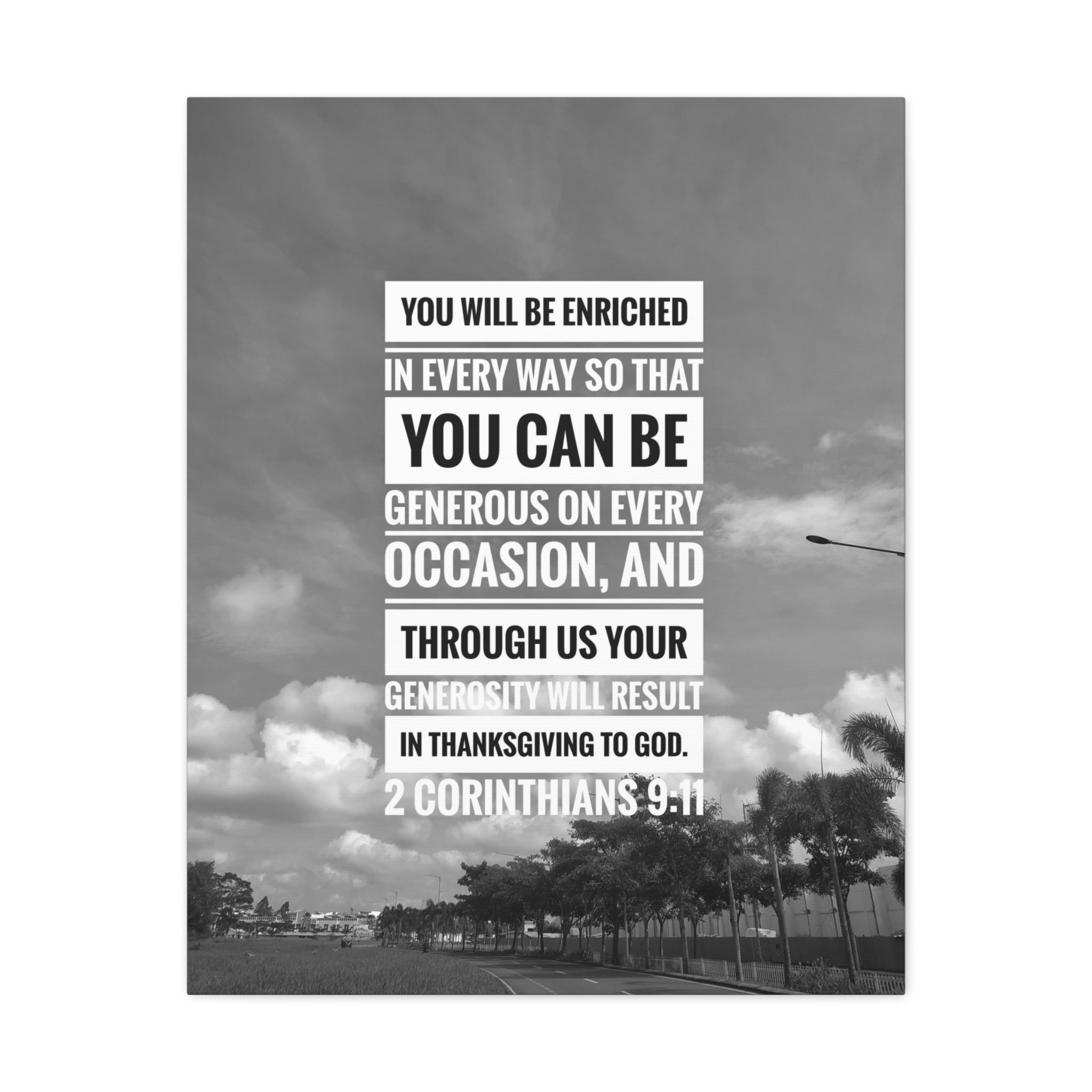 Scripture Walls You Will Be Enriched 2 Corinthians 9:11 Christian Wall ...