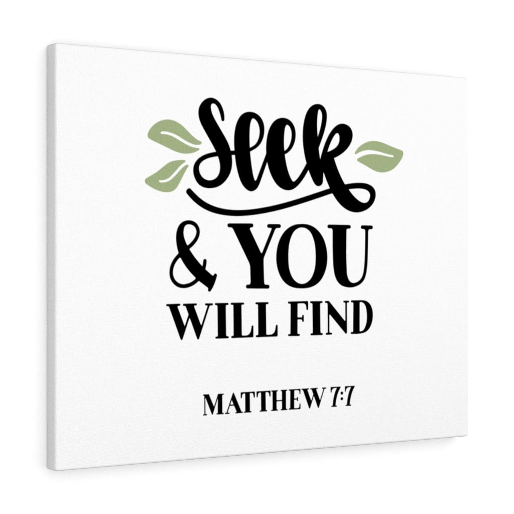 Scripture Walls You Will Find Matthew 7:7 Bible Verse Canvas Christian ...
