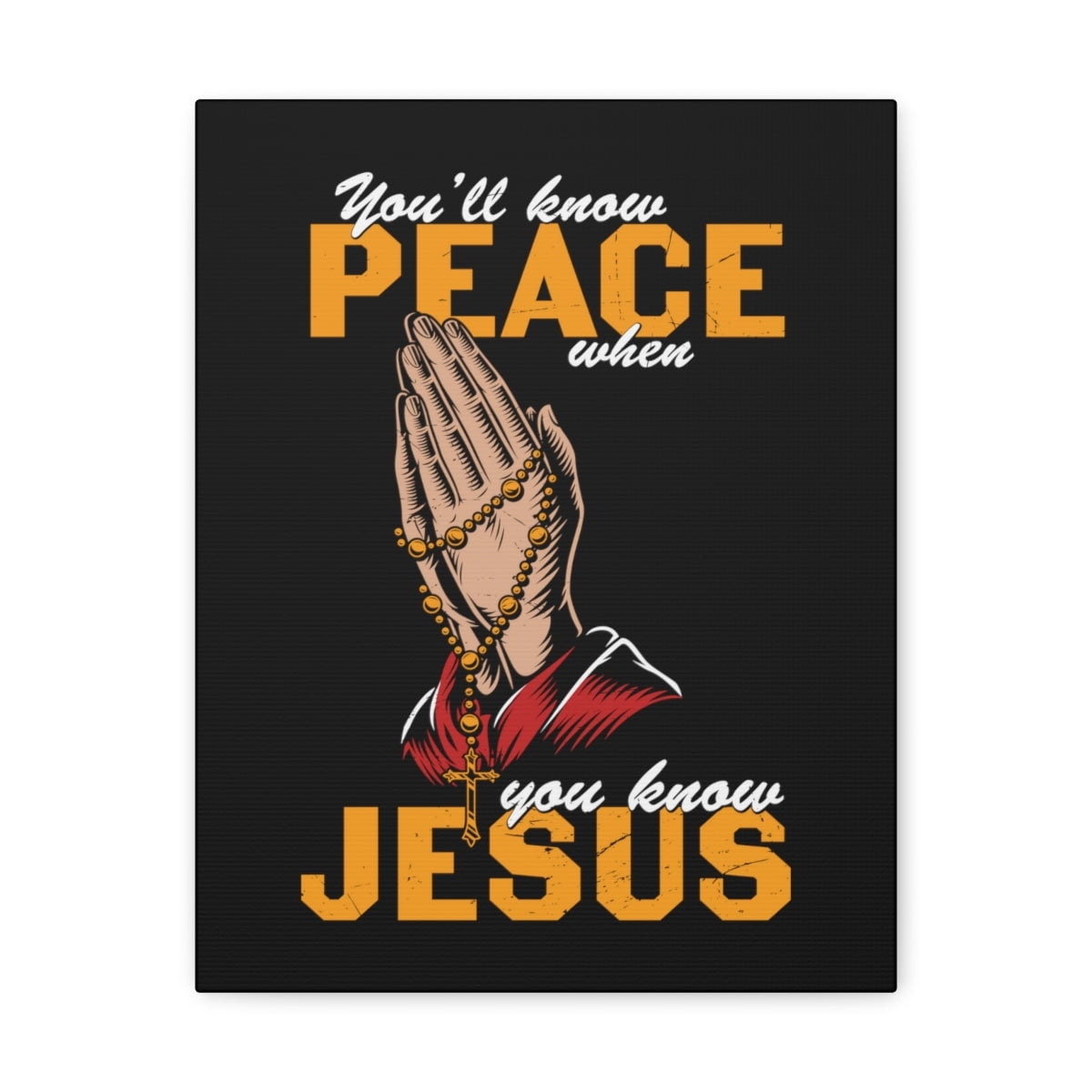 Scripture Walls Psalms 96:1-13 You'll Know Peace Rosary Christian Wall Art Bible Verse Print ...