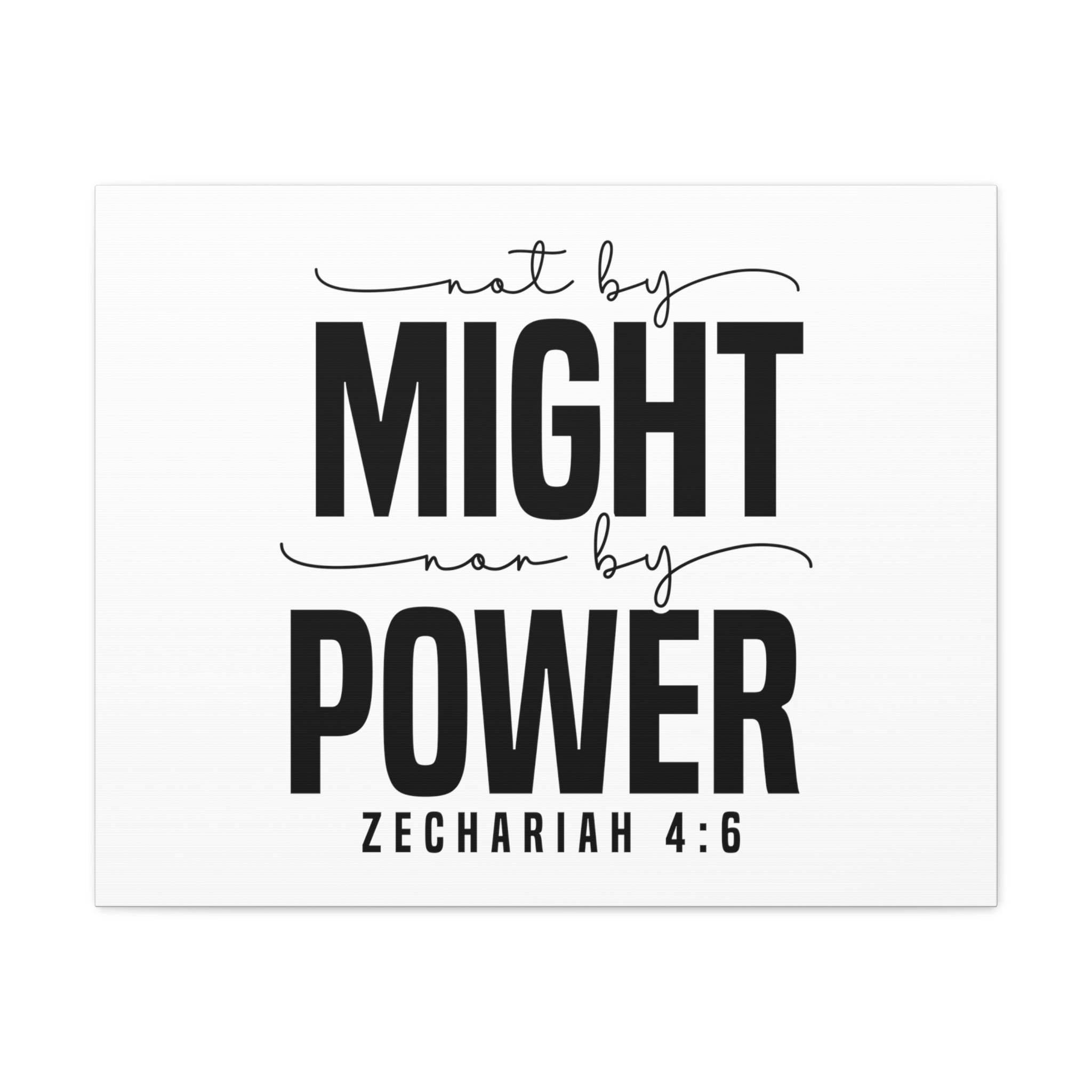 Scripture Walls Zechariah 4:6 Not By Might Bible Verse Canvas Christian ...
