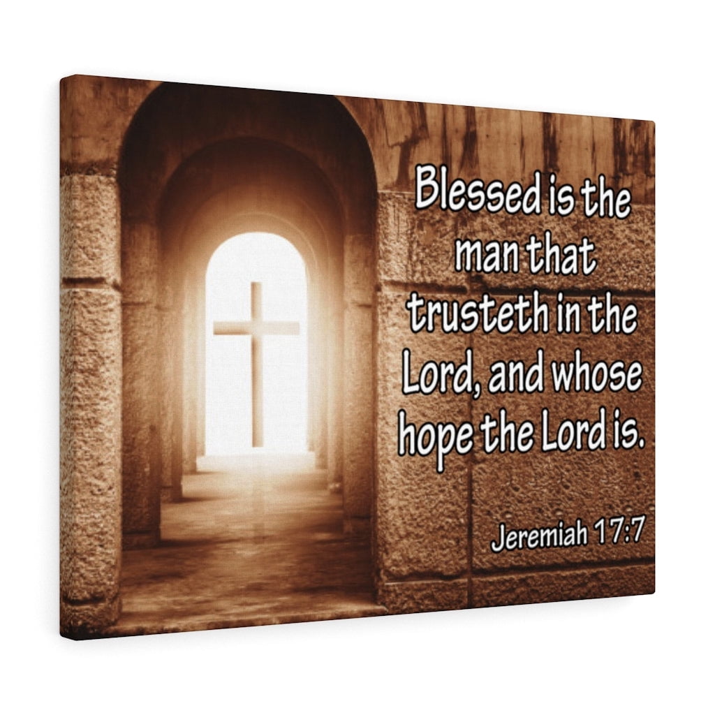 Scripture Walls for Dad Jeremiah 17:7 Scripture Bible Verse Canvas ...