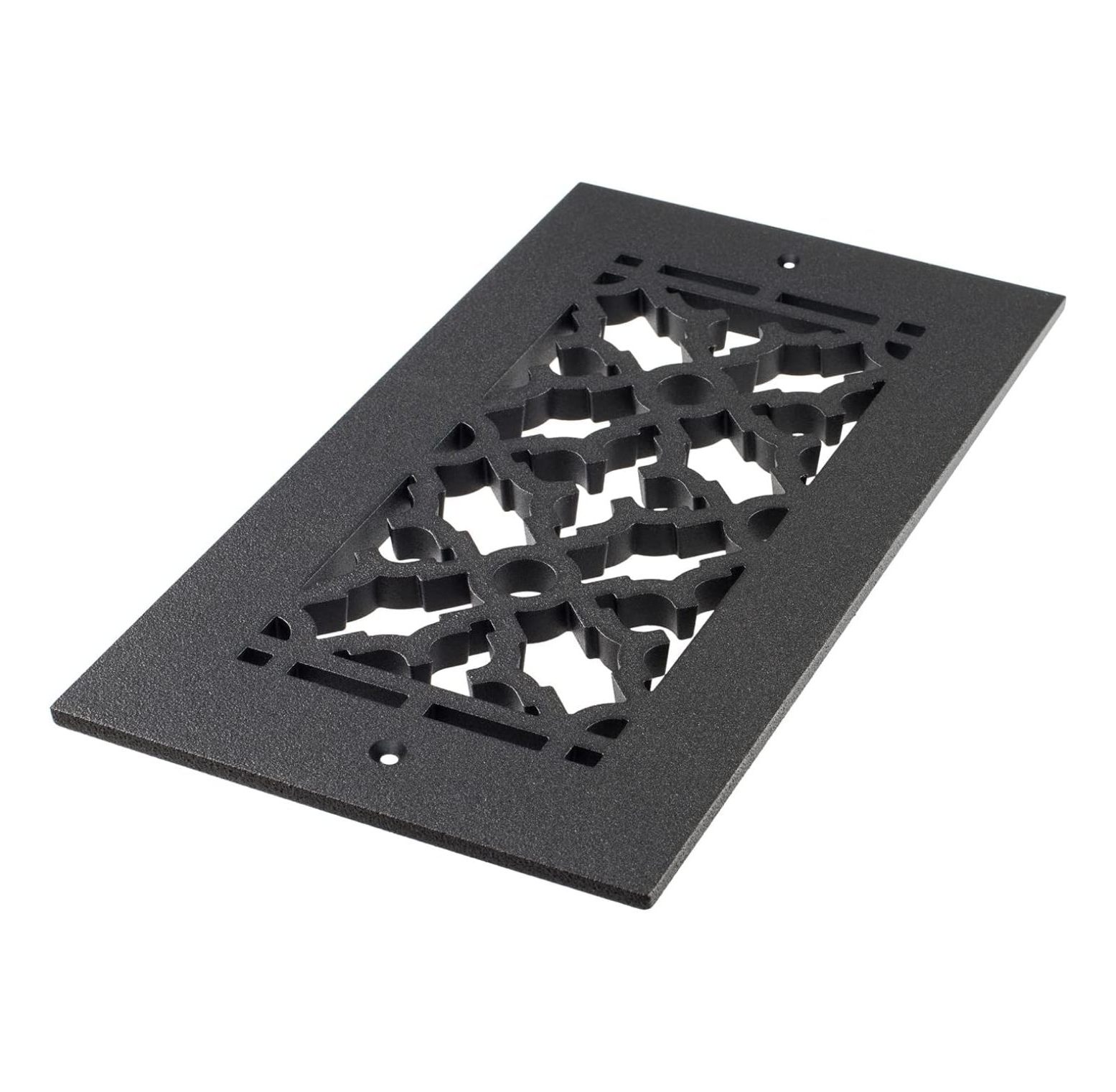 Scroll Floor Register 4X10. Black Cast Iron Vent Covers for Home Floors ...
