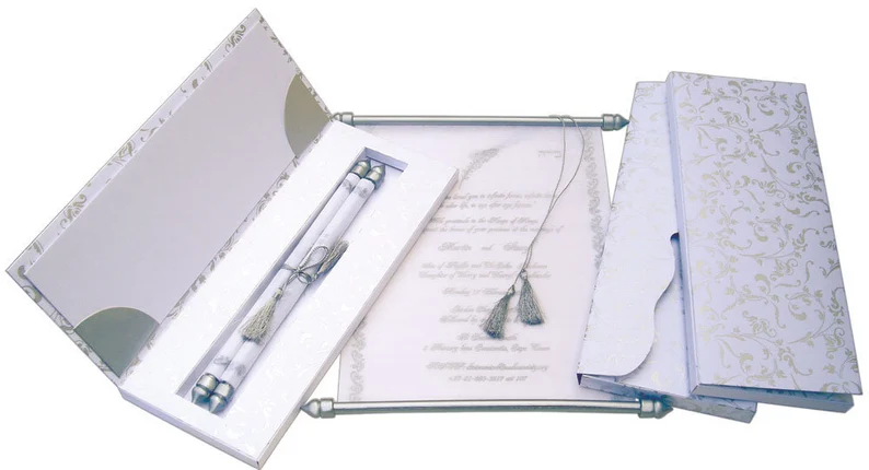 Scroll Invitation Wedding Invitations Personalised Evening Day Card ...