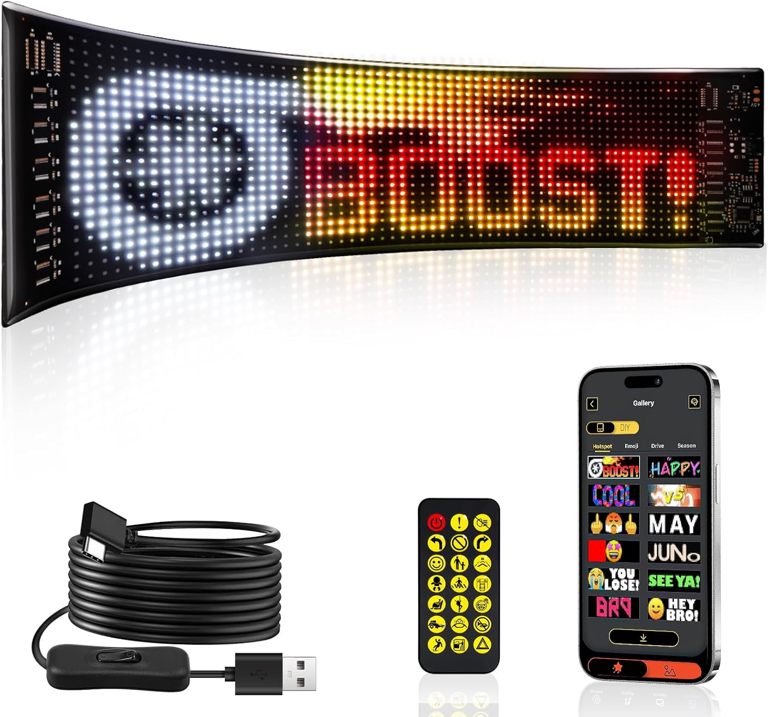 Scrolling Advertising Led Signs [2024 Advanced Smart APP Tech] [Ultra ...