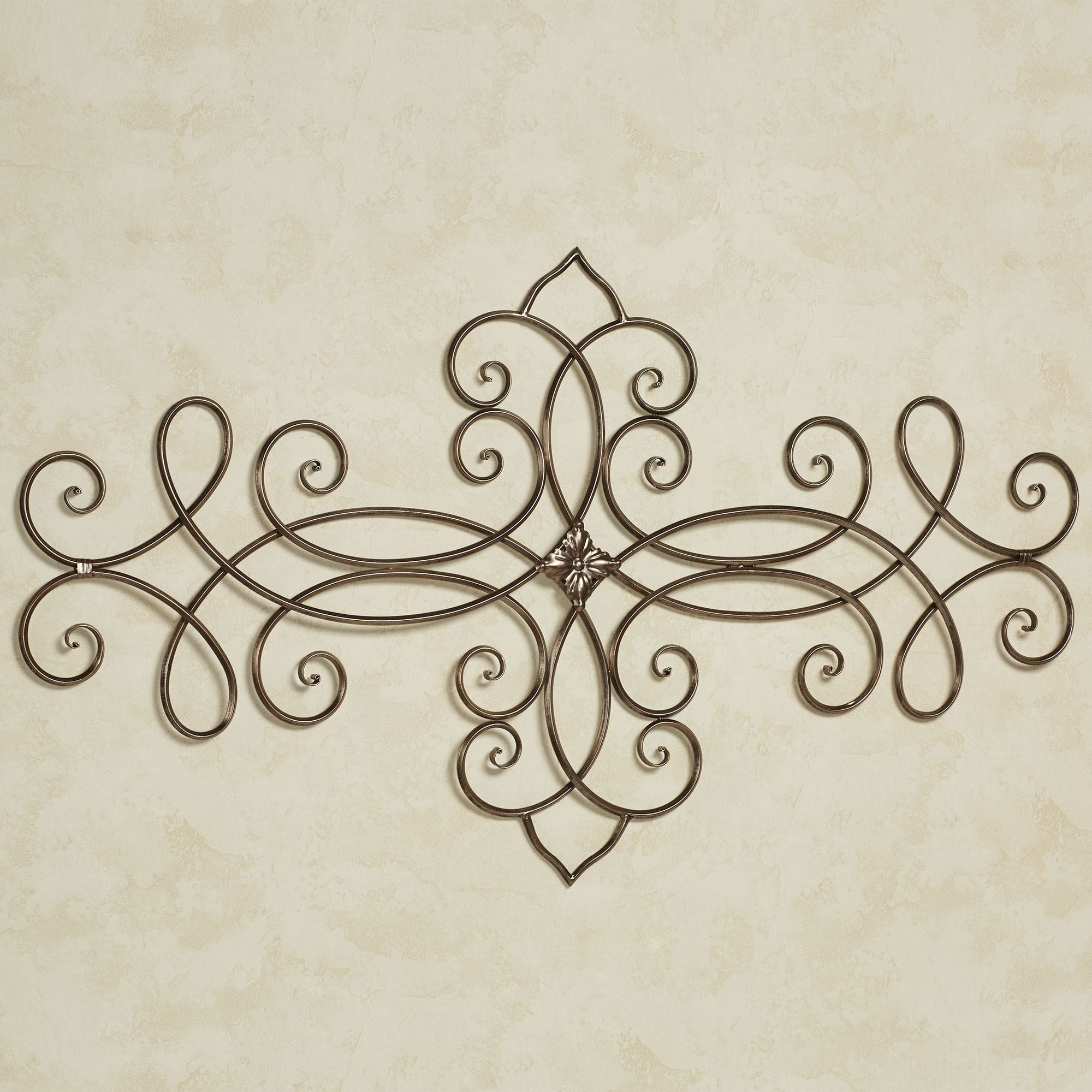 Scrolling Alberta Metal Wall Grille Bronze Wide Size 50”Wx29”H Hangs ...