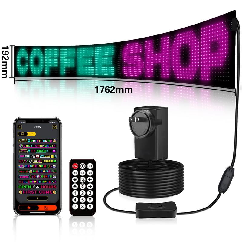 Scrolling Huge Bright Advertising LED Signs, Flexible USB 5V LED Store ...