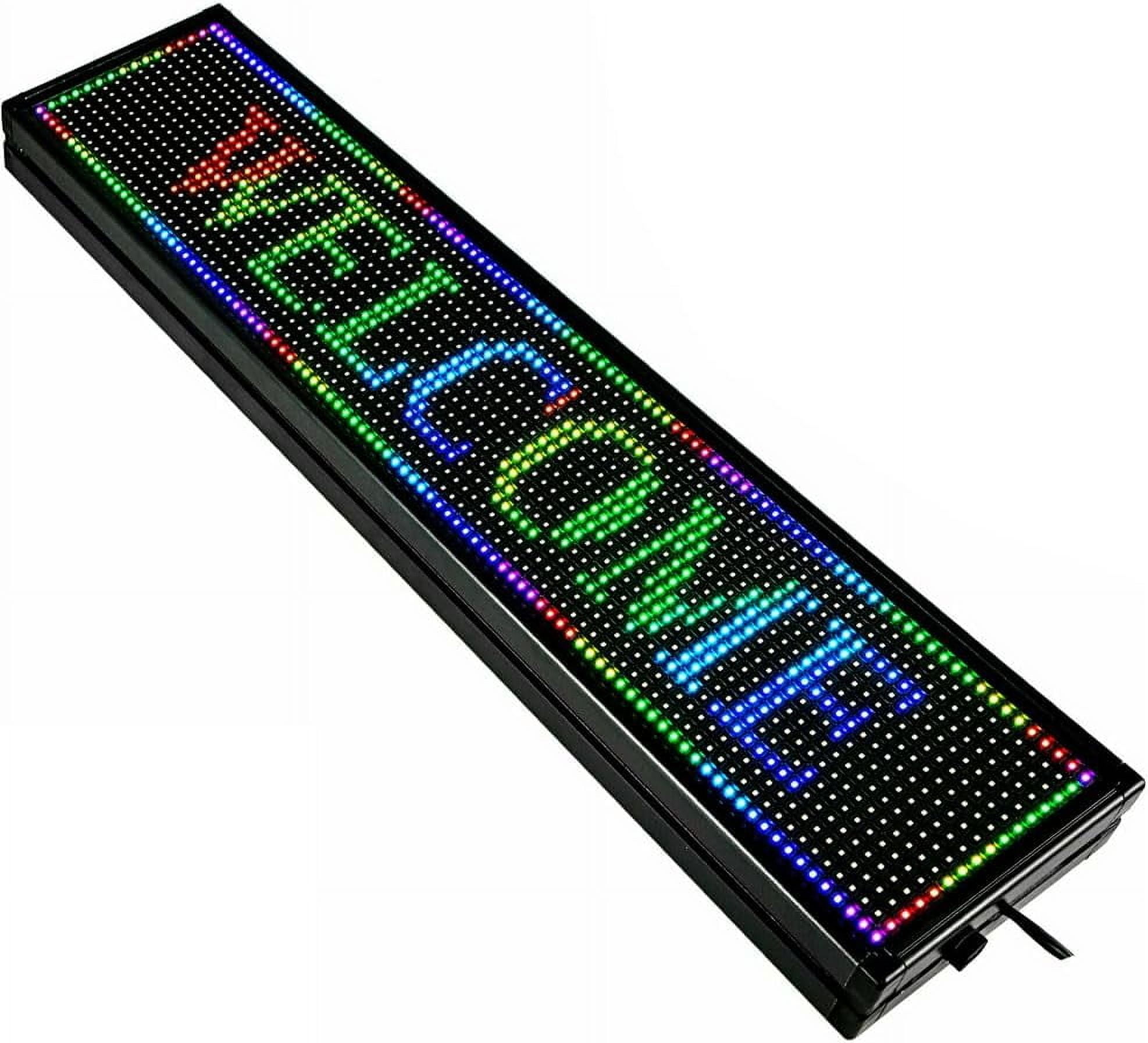 Scrolling LED Sign Programmable, 40" x 8" WiFi & USB Control, Small ...