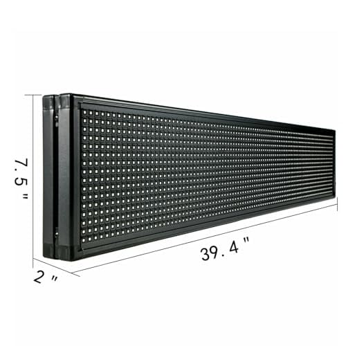 Scrolling LED Sign Programmable, 40" x 8" WiFi & USB Control, Small ...