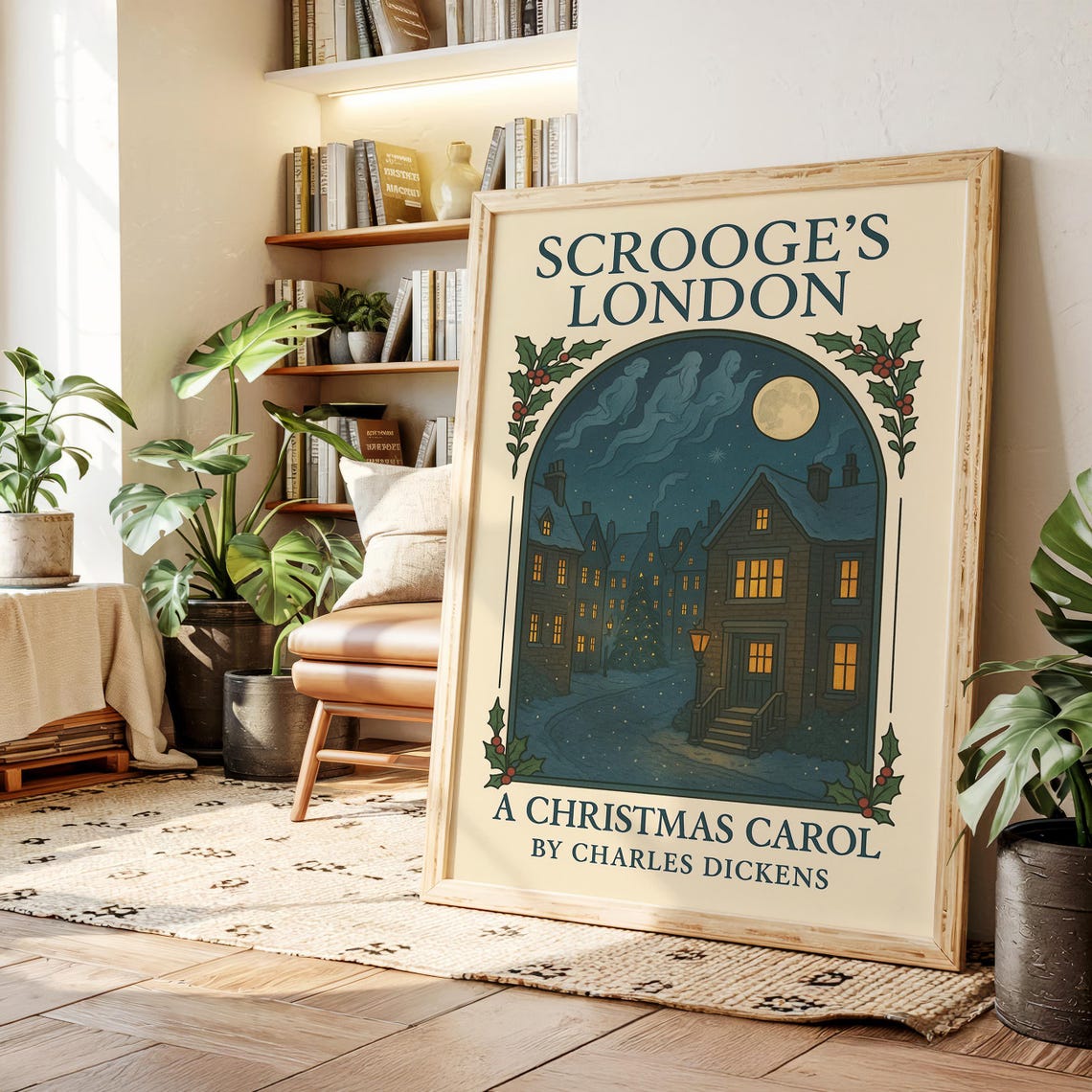 Scrooge'S London Art Print: Vintage Christmas Carol, Dickens Poster ...