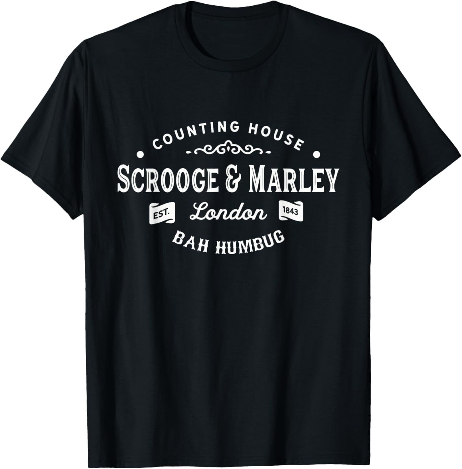 Scrooge and Marley Counting House Christmas Carol Bah Humbug T-Shirt ...