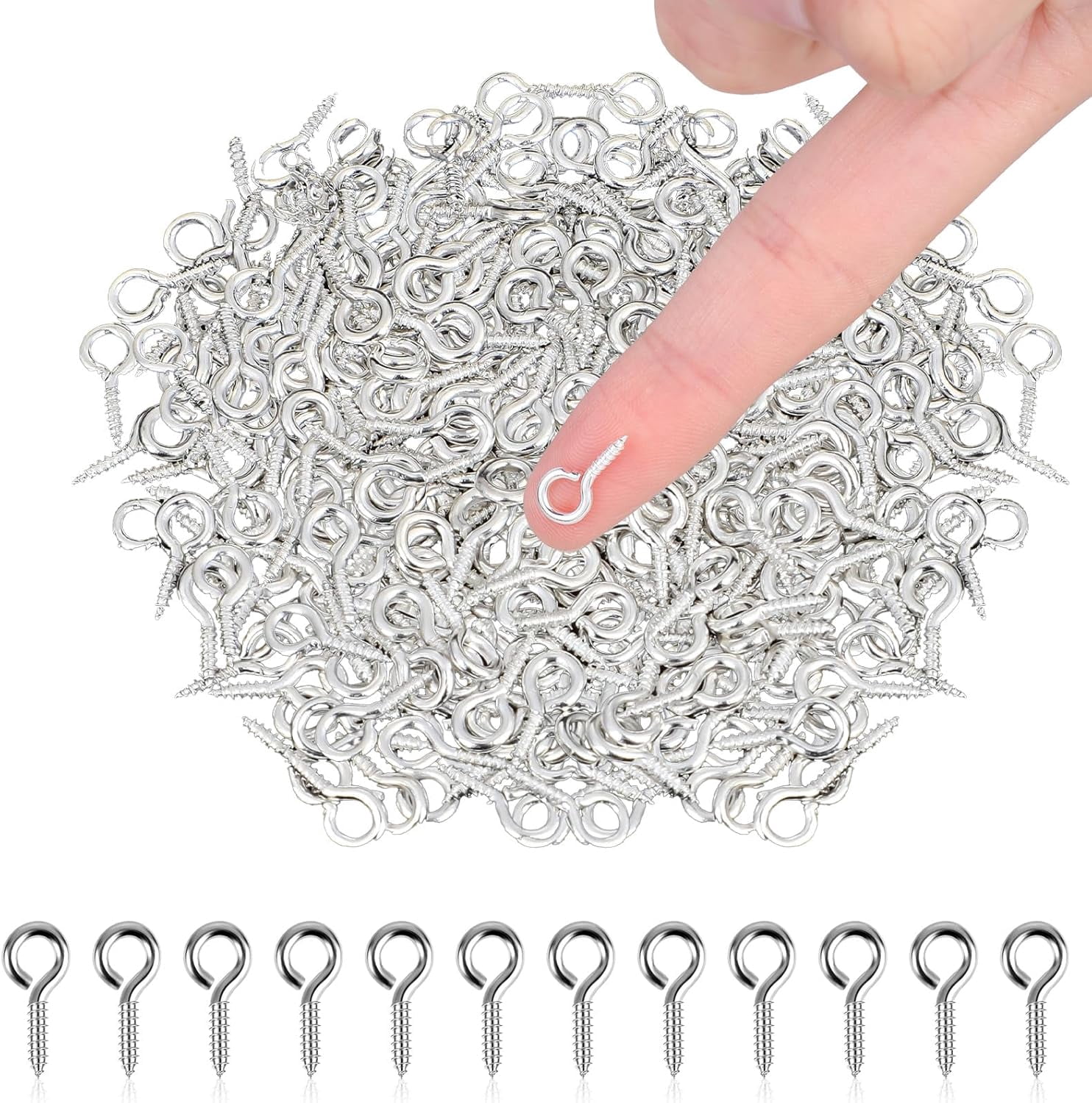 Scrscrew Eye Pins 600PCS Small Eye Screws, 5x10 Mm Small Eye Hooks ...