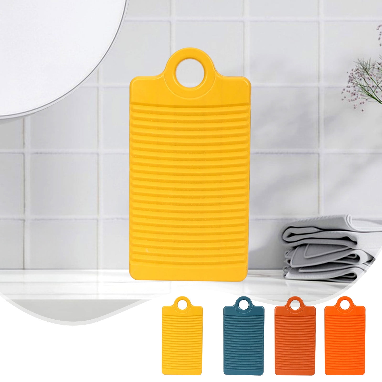 Scrub Board Laundry Washboard, Plastic Household Hand Washing Scrubber ...