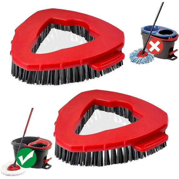 Scrub Brush, 2 Pcs Spin Mop Scrub Brush Head Compatible for EasyWring 1 ...
