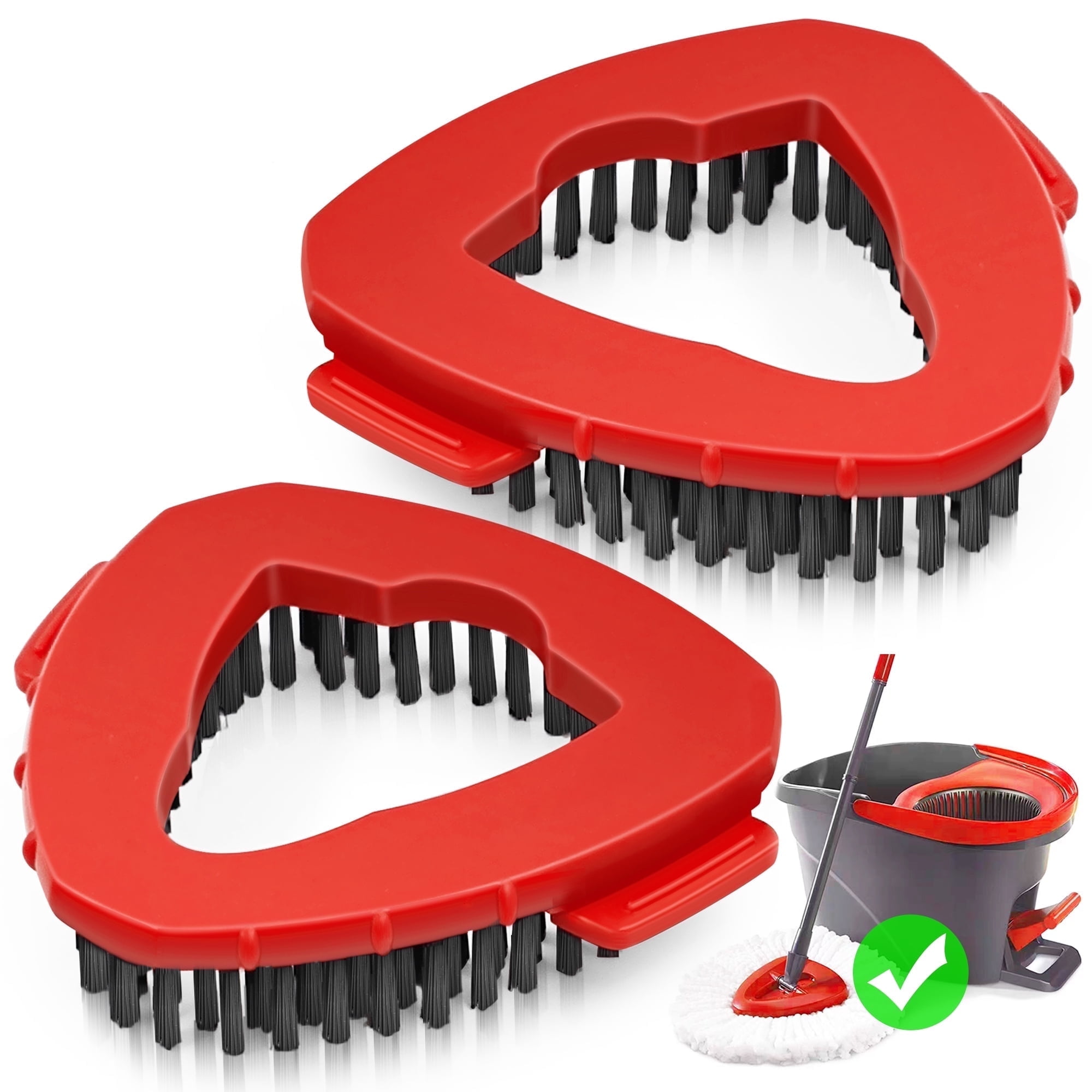 Scrub Brush Attachments 2 Pcs for O-Cedar EasyWring 1 Tank System ...