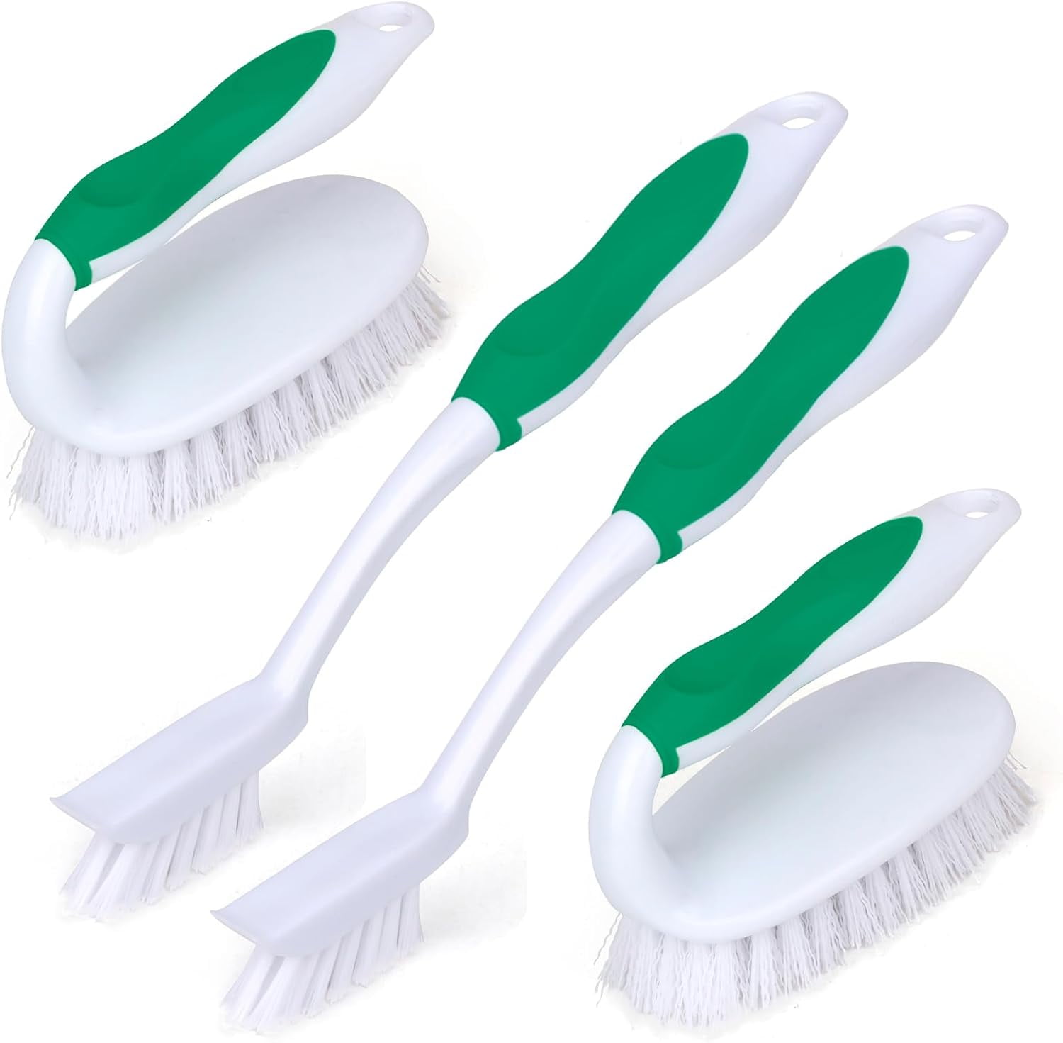 Scrub Brush Set, 4 Pack Deep Cleaning Brush Kit - 2 Scrub Brush, 2 Tile ...