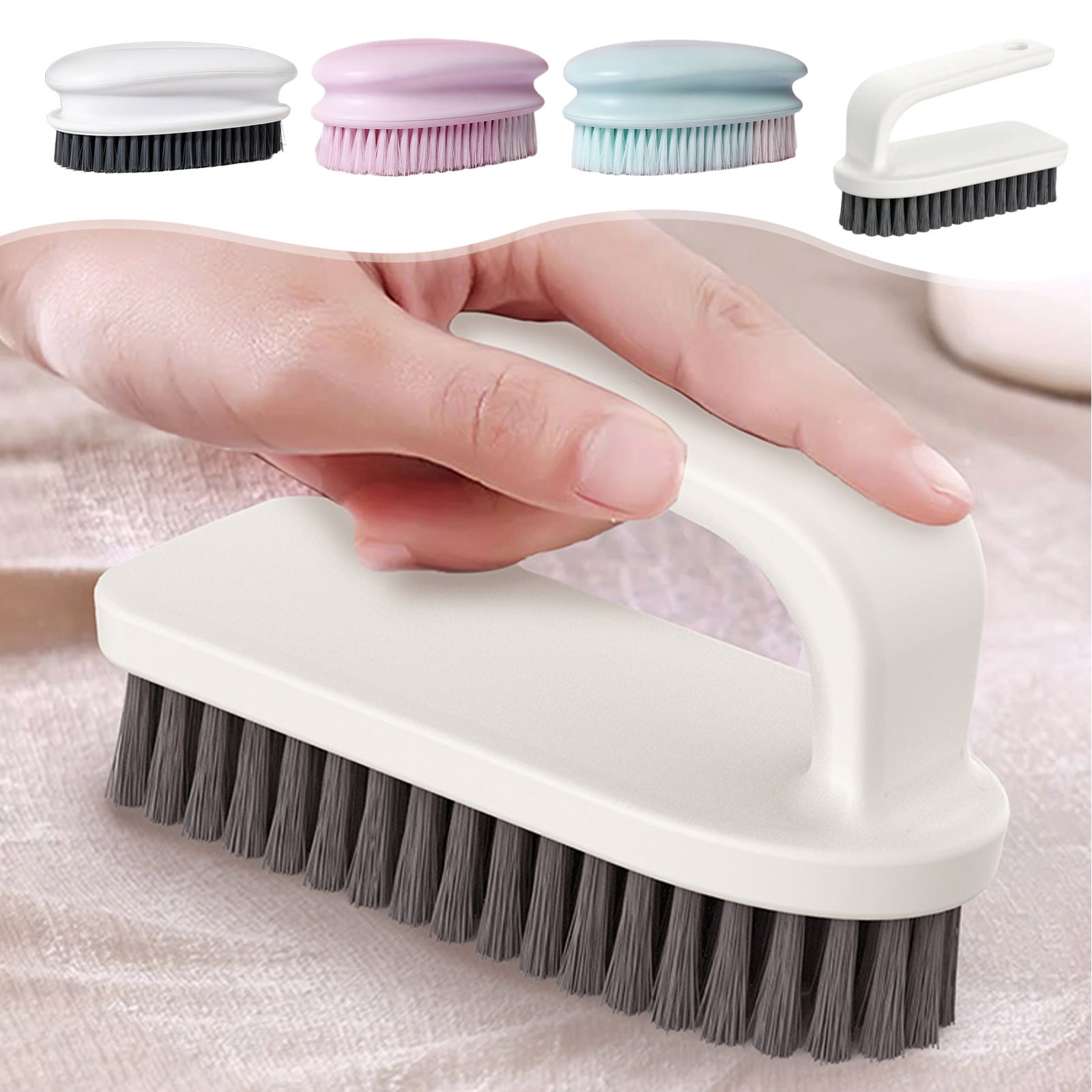 Scrub Brush with Soft Bristles and Ergonomic Non-slip Grip for Gentle ...