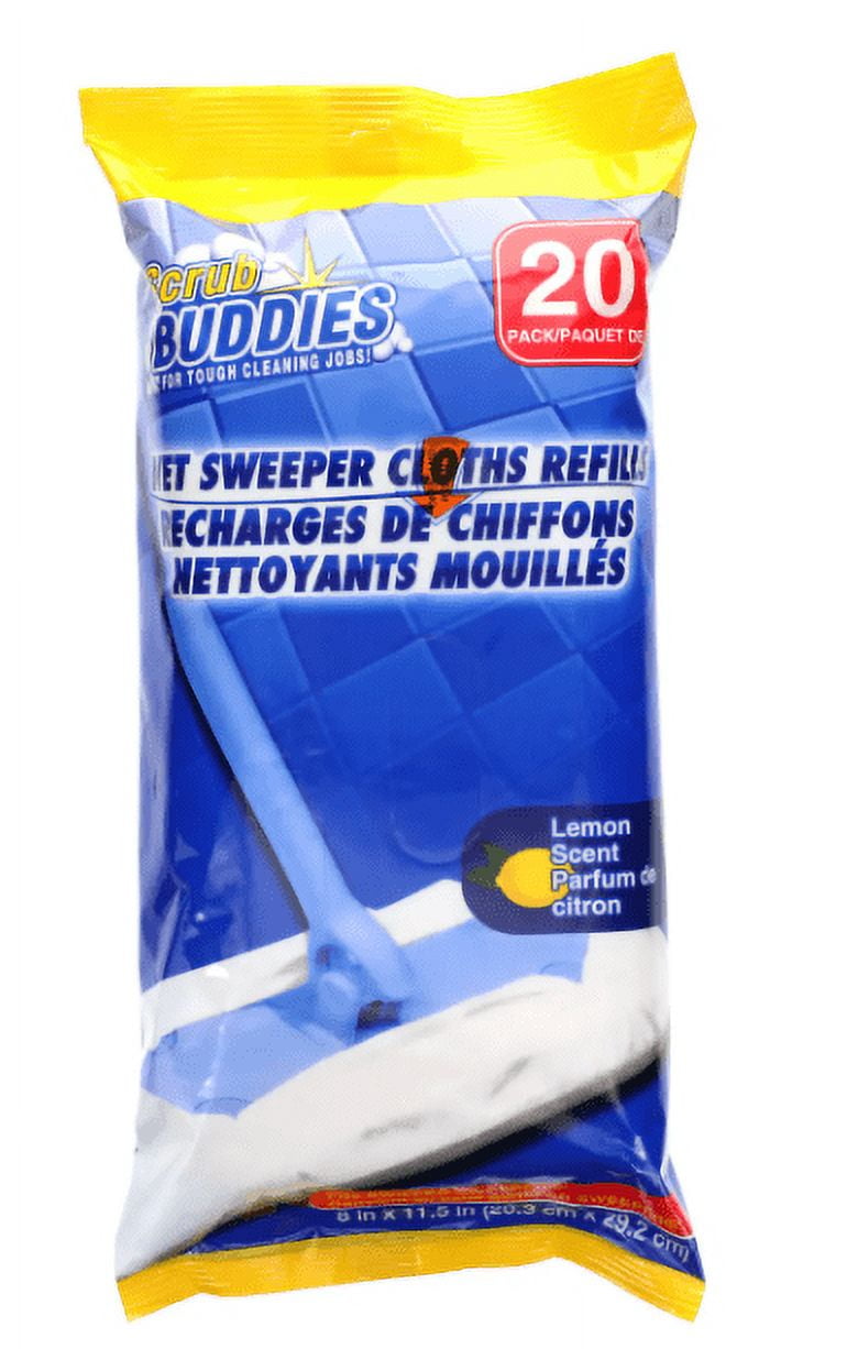 Scrub Buddies Lemon Scent Wet Sweeper Cloths Refills, 20-CT / PK (2 PK ...