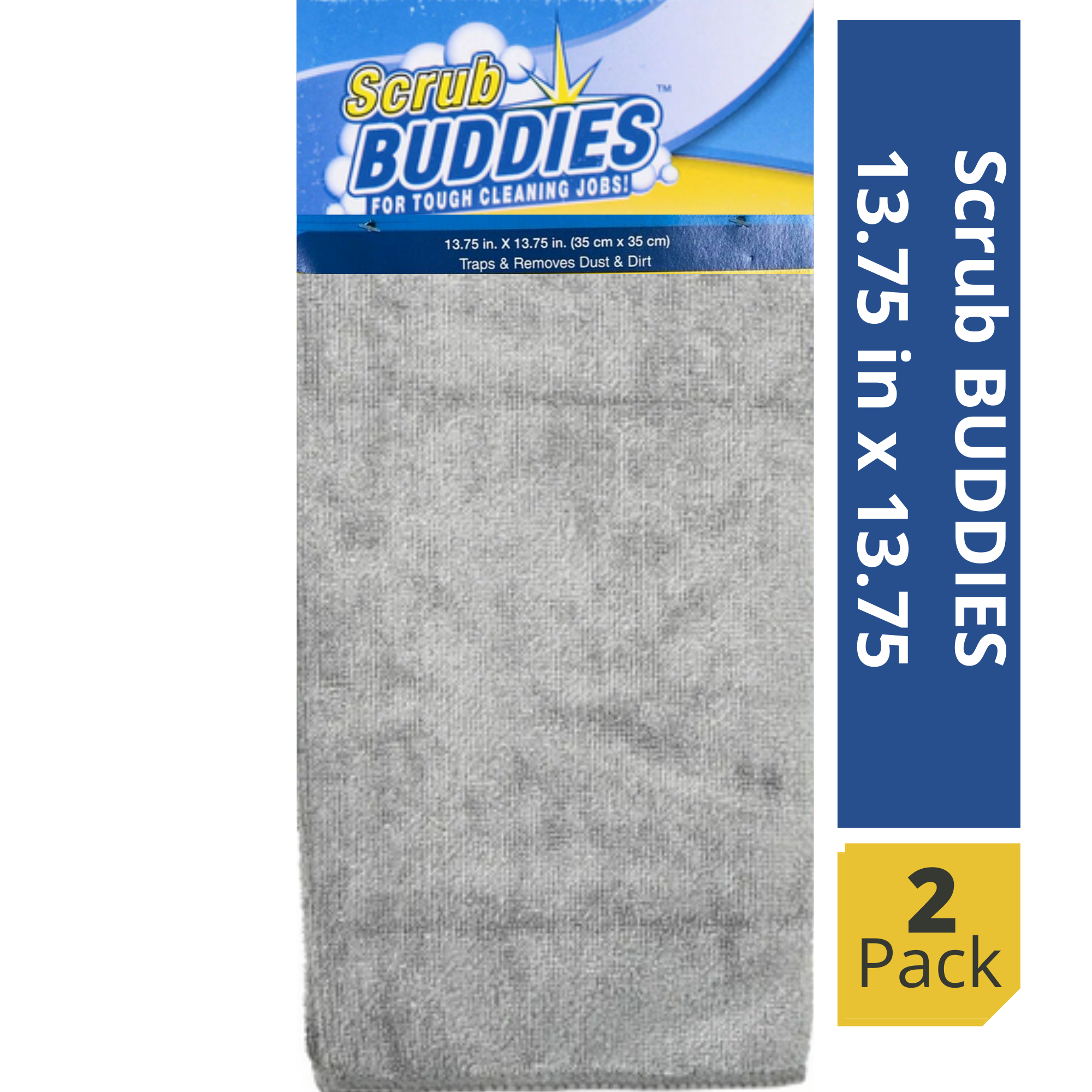 Scrub Buddies Microfiber Cleaning Towels Grey Reusable Absorbent Cloth ...