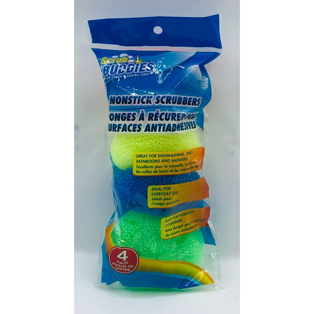 Scrub Buddies Non-Stick Scrubbers 4 pcs - Walmart.com