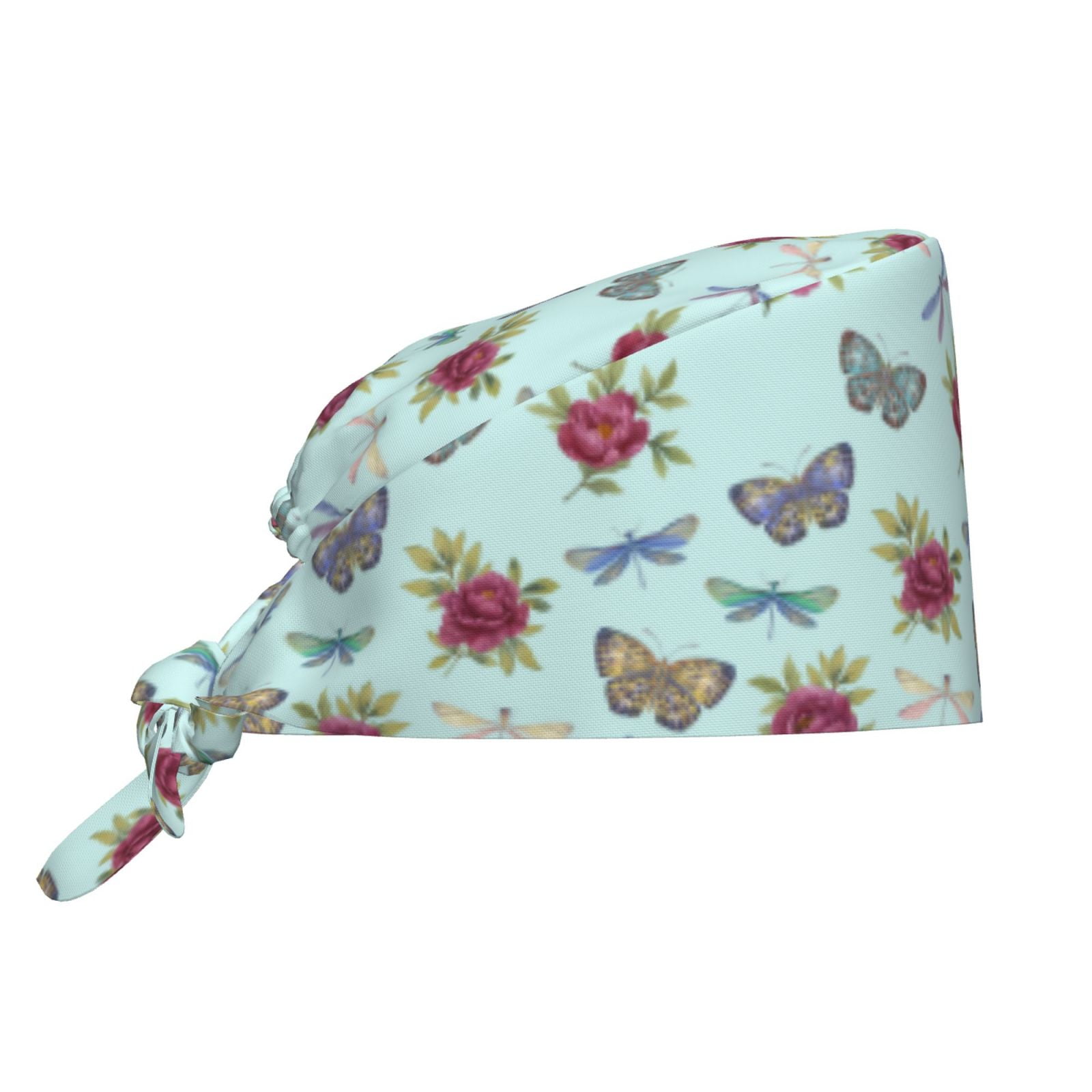 Scrub Caps Women Men - Butterfly Dragonfly Carnation Waterproof Working ...