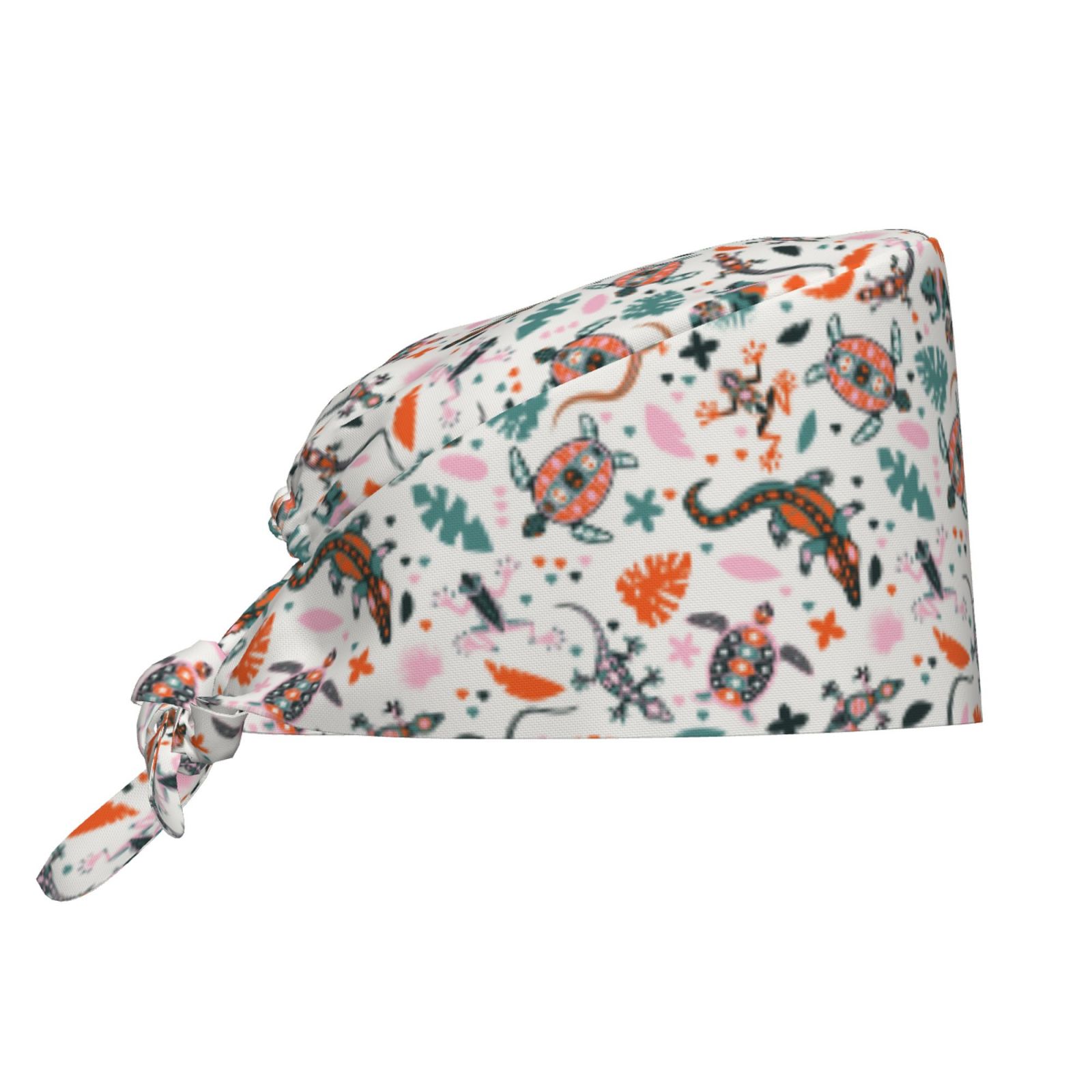 Scrub Caps Women Men, Chameleon Lizard Turtle Frog Adjustable Working ...