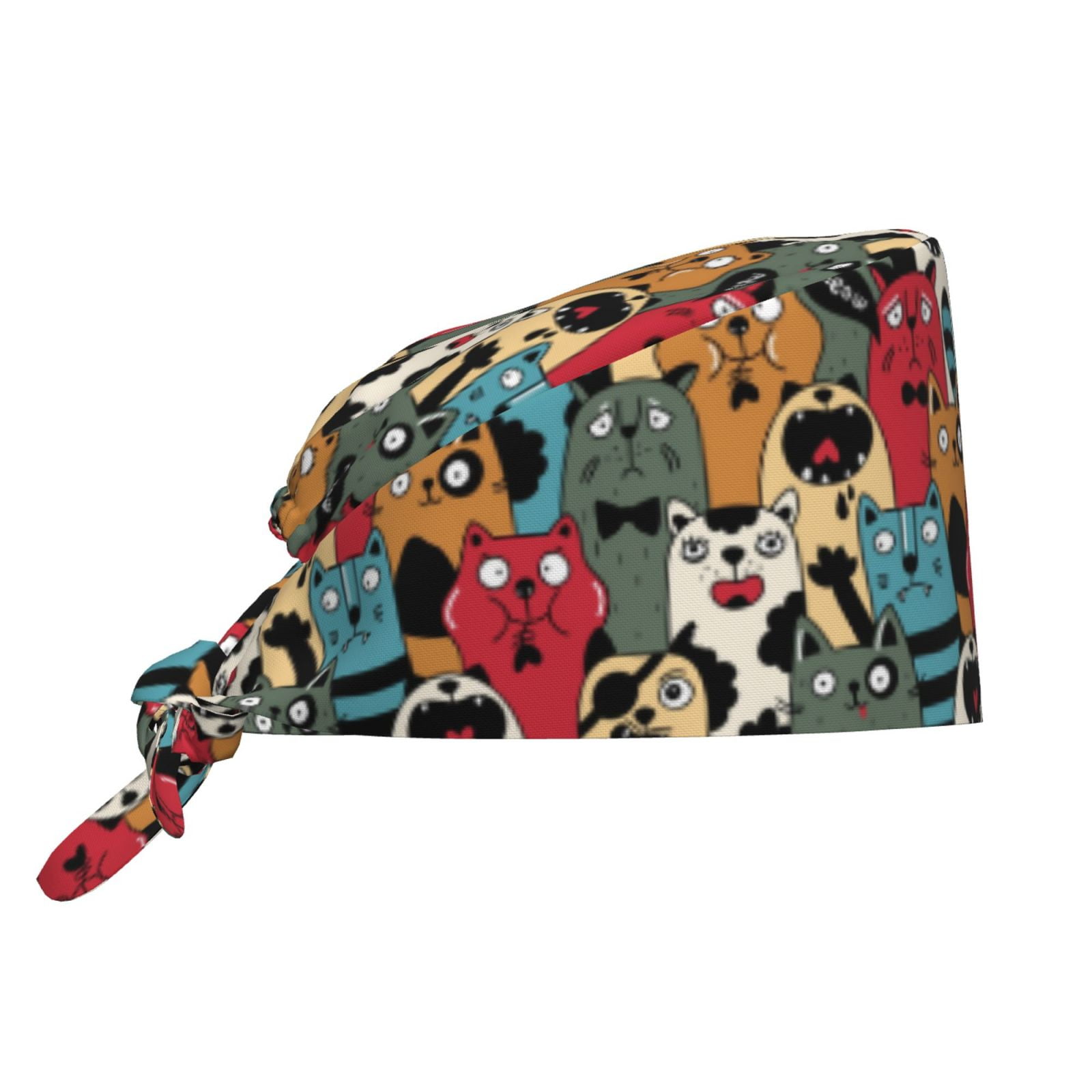 Scrub Caps Women Men - Different Cats 1 Surgical Caps Nurse Caps Scrub ...