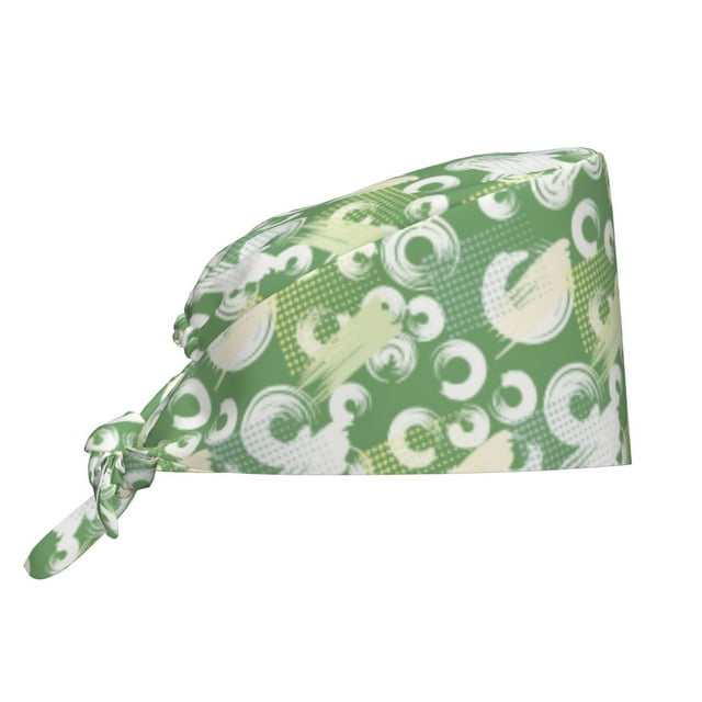 Scrub Caps Women Men, abstractly green pattern Adjustable Working Caps ...